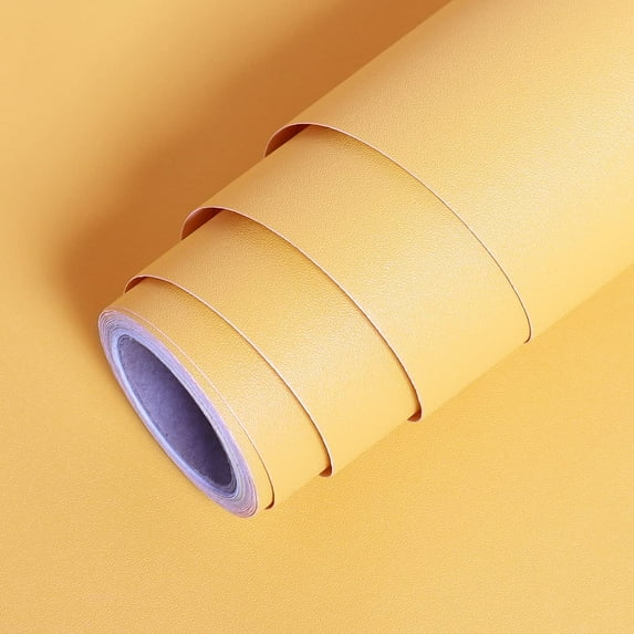 Hidove Matte Yellow and Stick Wallpaper for Bedroom Bathroom Living ...
