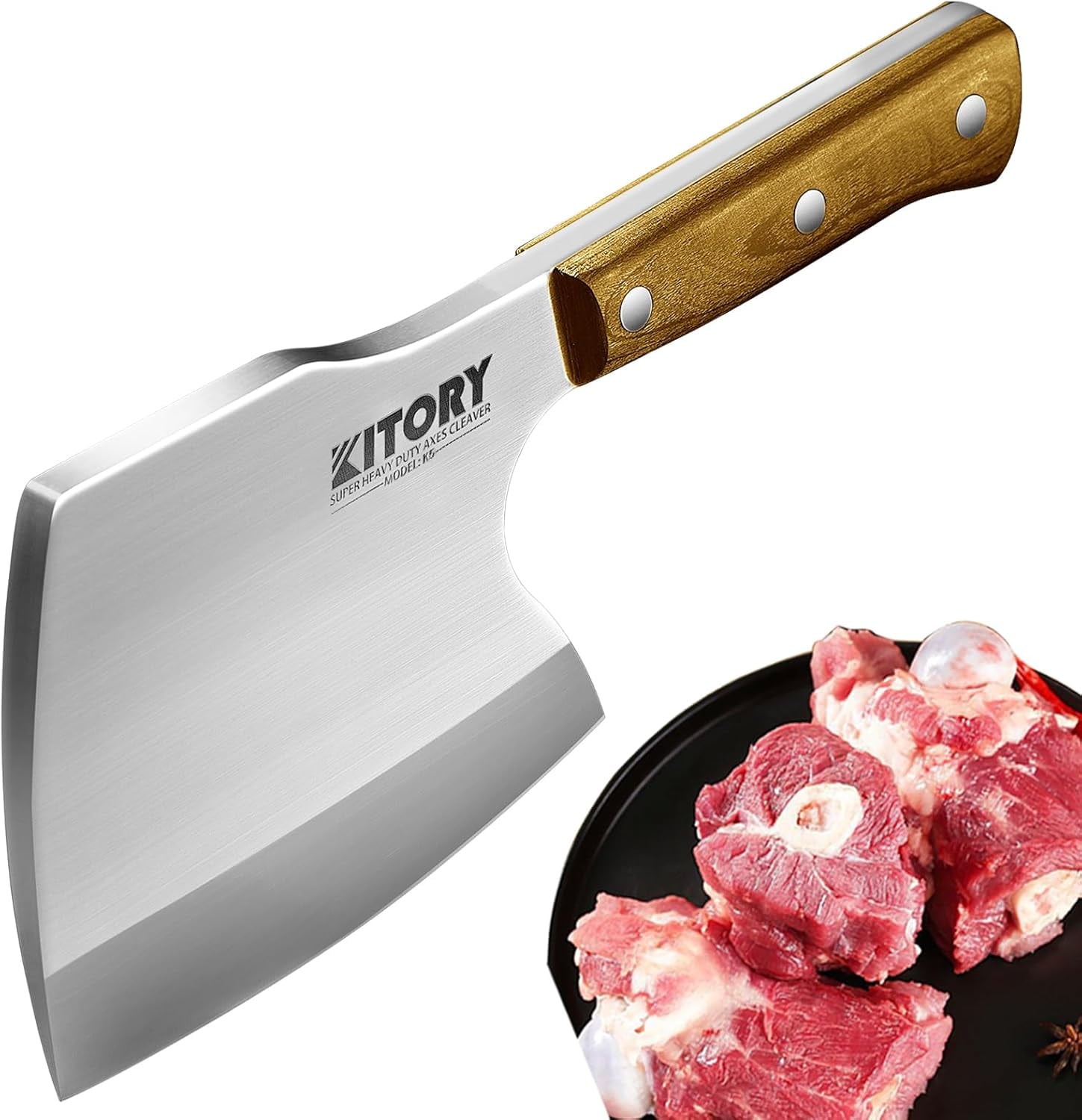 Hidove Meat cleaver for Cutting, Massive Heavy Duty Axe She Buter en ...