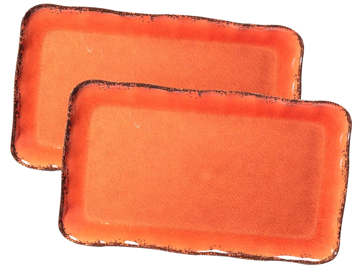 Hidove Melamine /Platters Set of 2, .5" 10", 2-Piece Large Rectangular ...