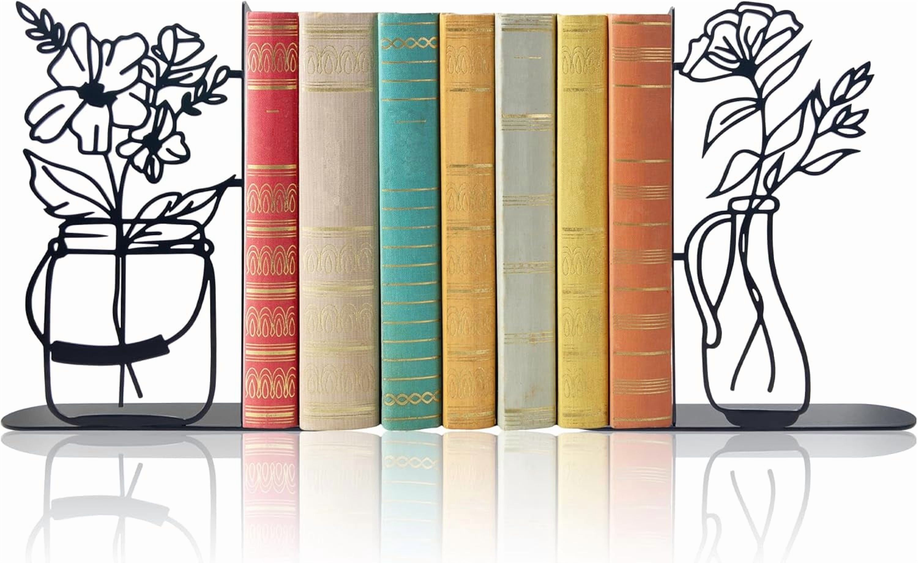 Hidove Metal Book Holder, Book Stand for Office Decor Book for Shelves ...