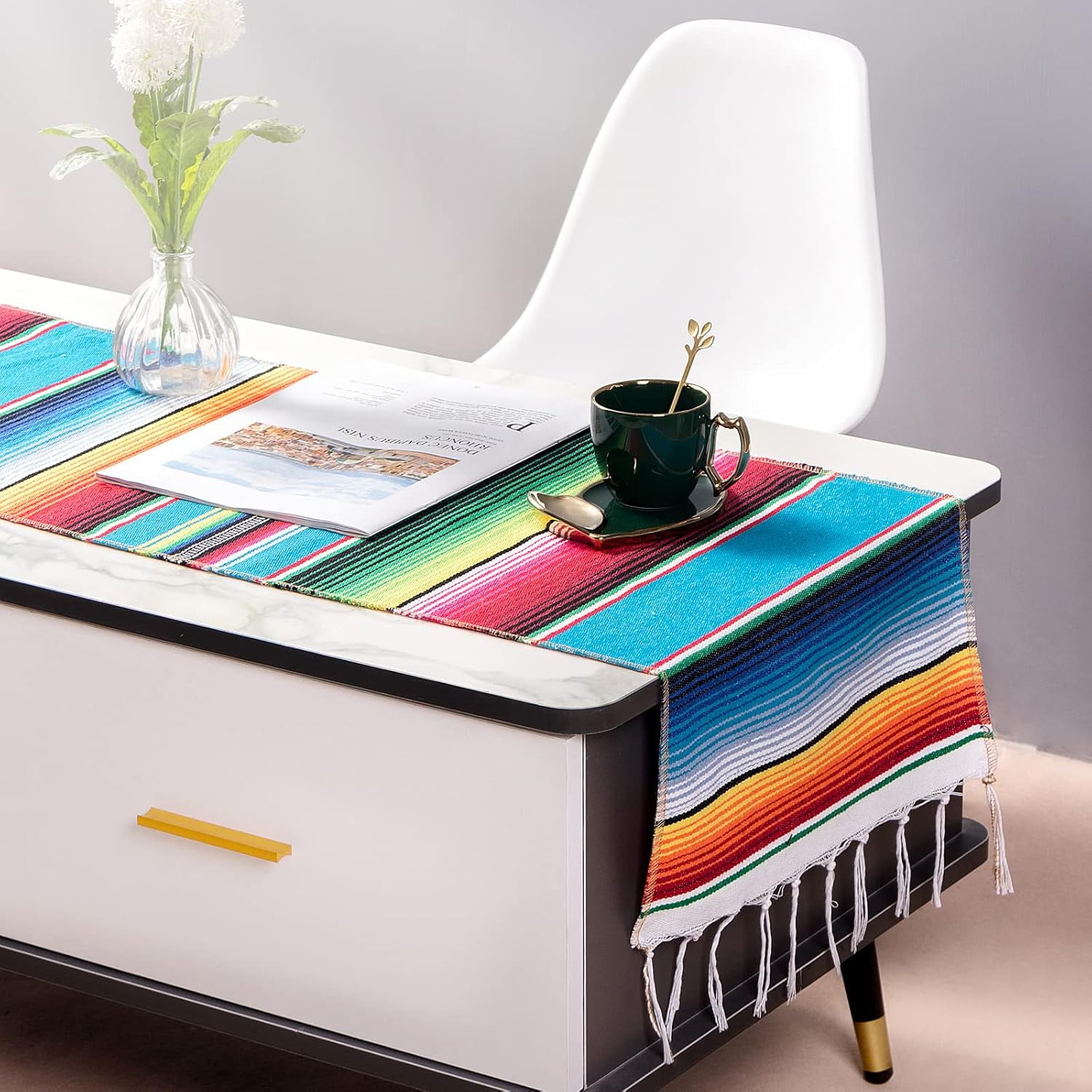 Hidove Mexan Table Runner 1Pa 14 x 84 Ines Mexan Theme Party Decoration ...