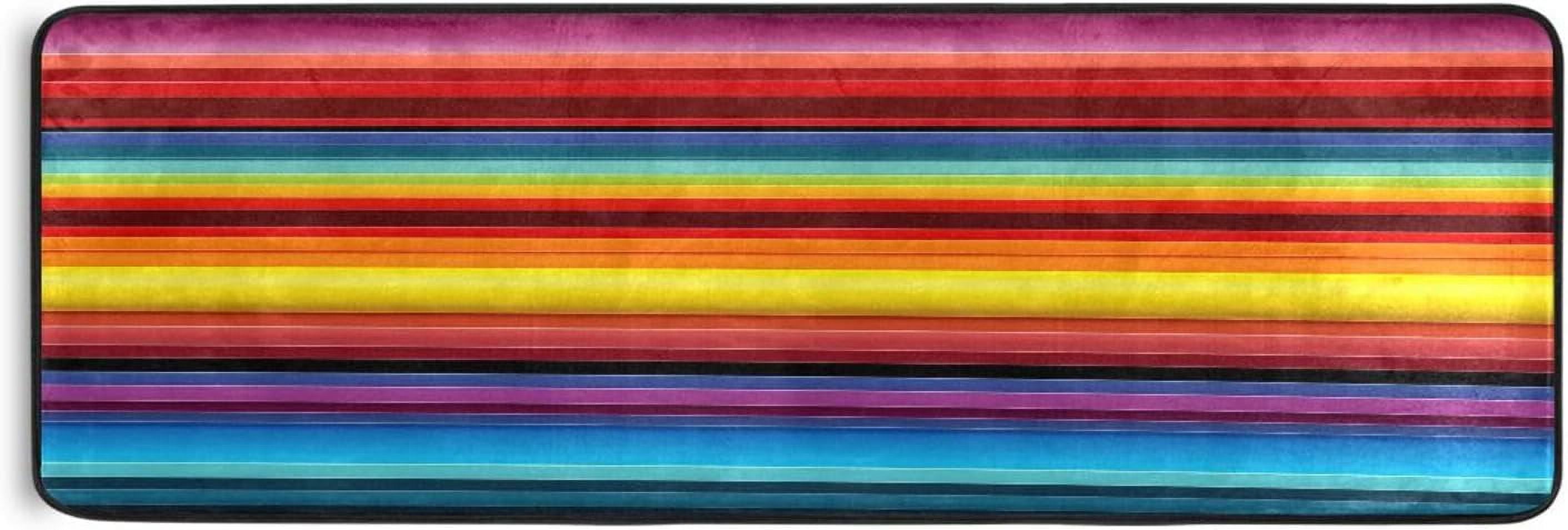 Hidove Mexican Striped Texture Area Rug - 2' x 6' Washable Runner Rugs ...
