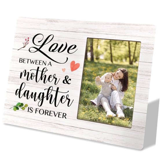 Hidove Mom Daughter Sign - Wooden Hanging Picture Frame Decor Sign for ...