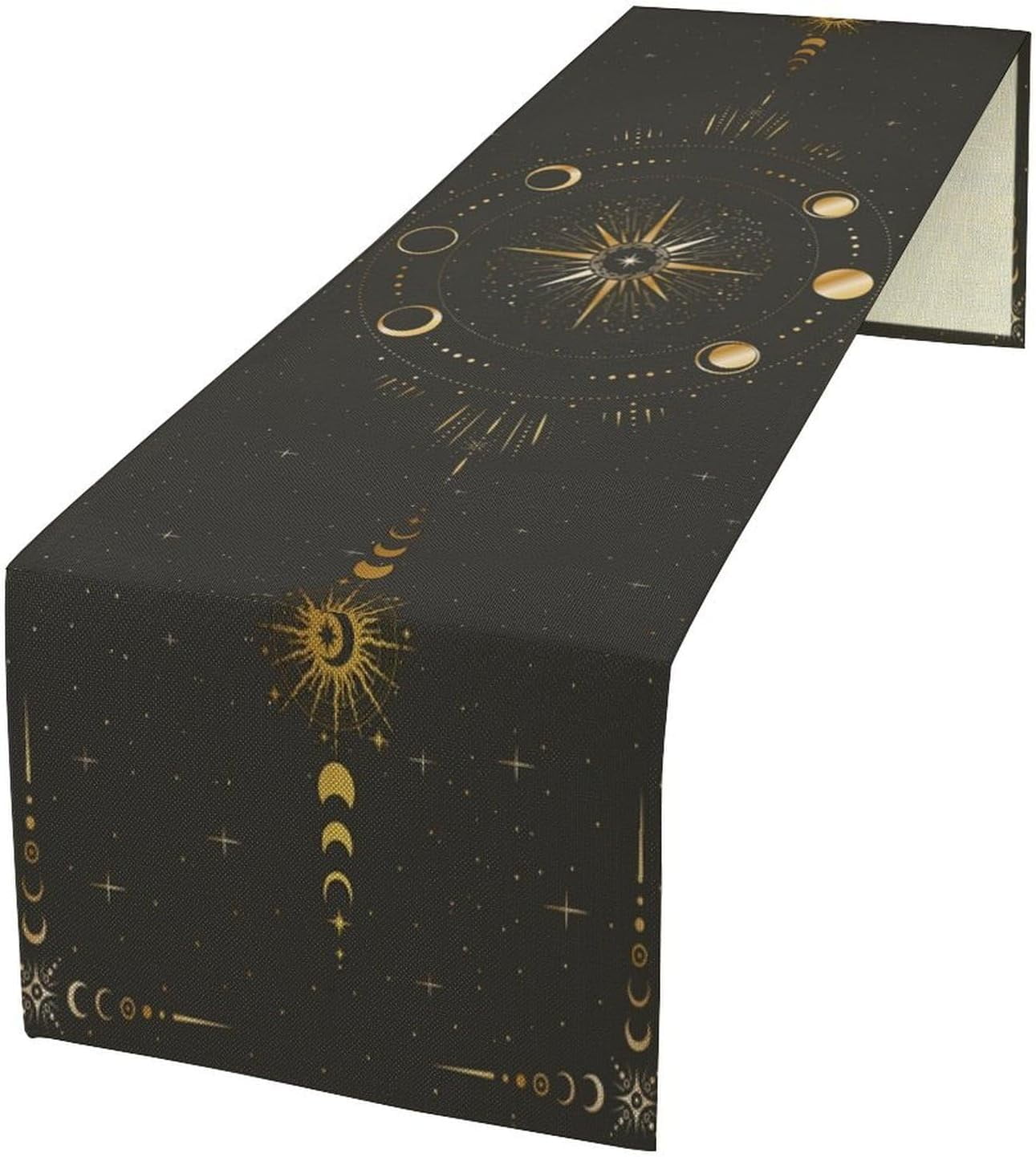 Hidove Moon Phase Table Runner Boho Vintage Myst Celestial Tarot Stars ...