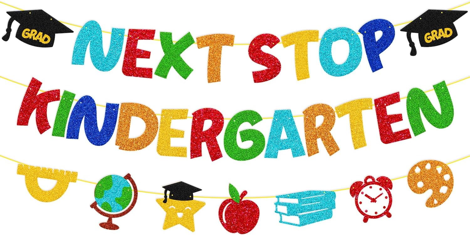 Hidove Next Stop Kindergarten Sool Banner Presool Graduation Party ...