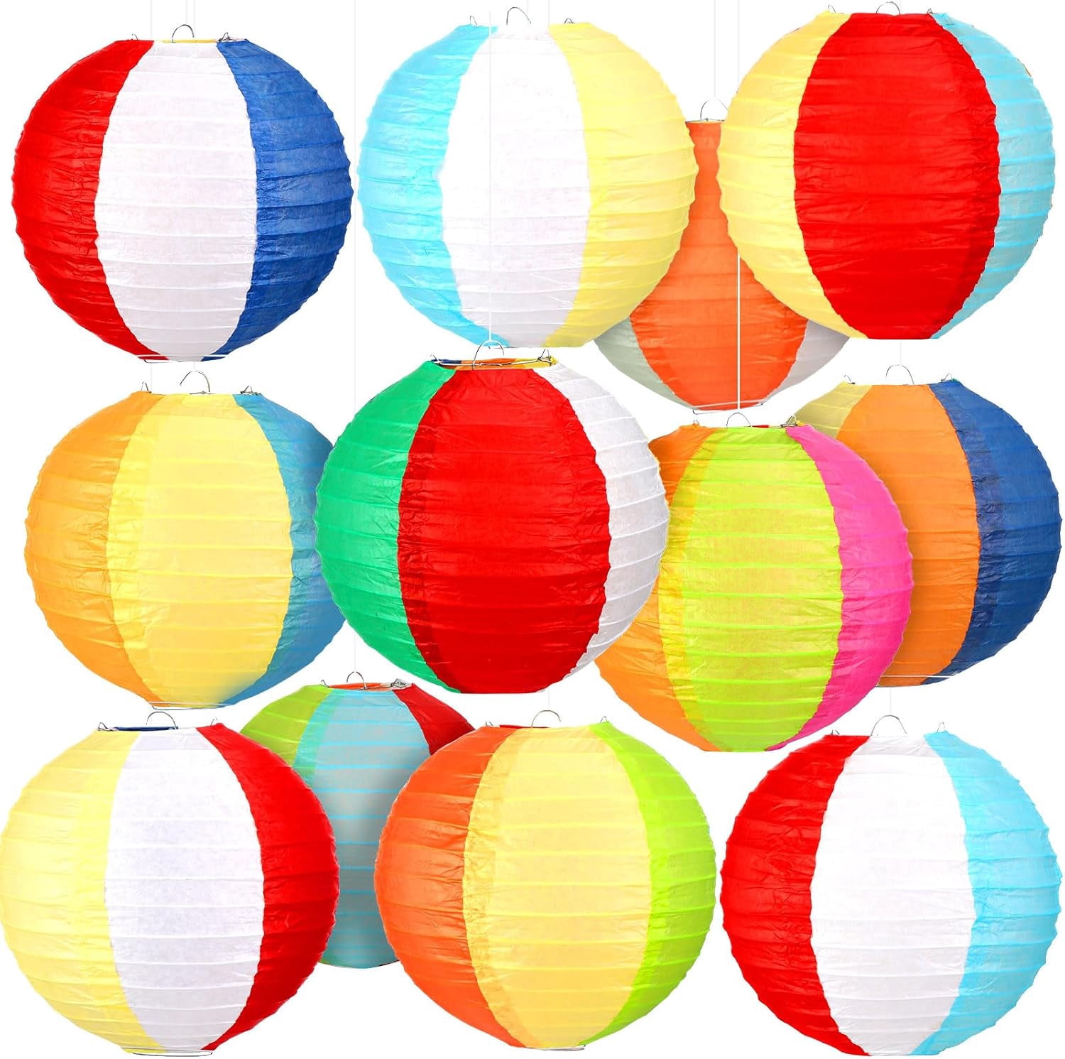 Hidove Pane 12 Pcs 8 In Bea Ball Per Lanterns Pool Party Decorations ...