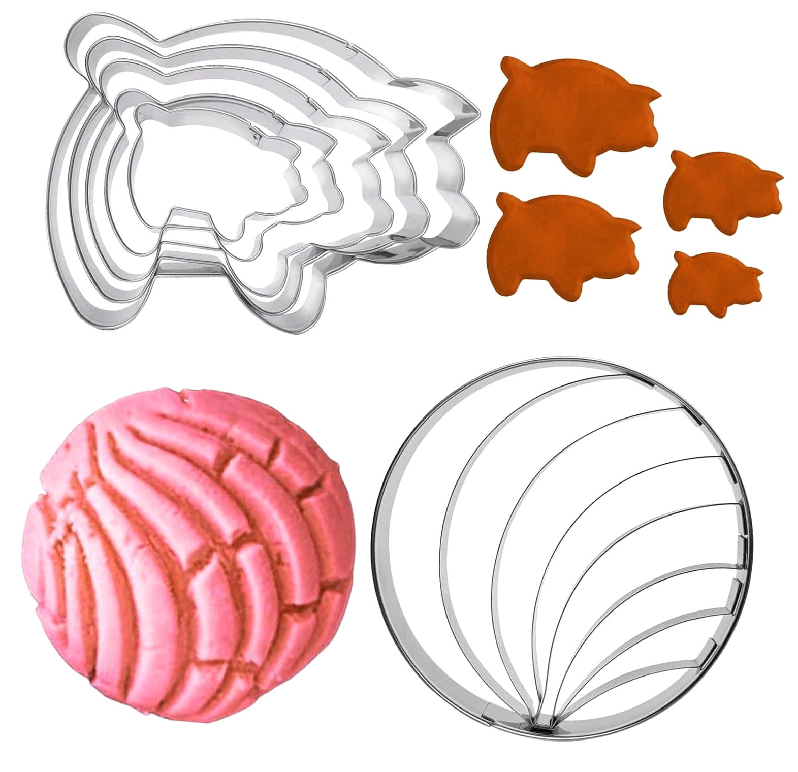 Hidove Pig Cookie Cutter, Concha Cutter, Pig Cookie Cutter, 2 To 4.56 ...