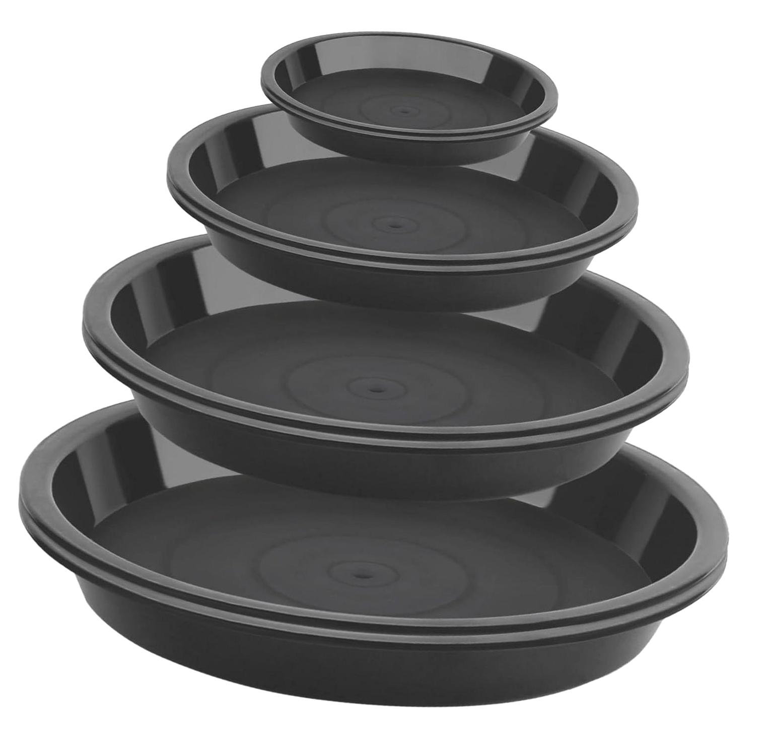 Hidove Plant Saucers in 6, 8, 10, and 12 Inch sizes, 8 Pack Plastic ...