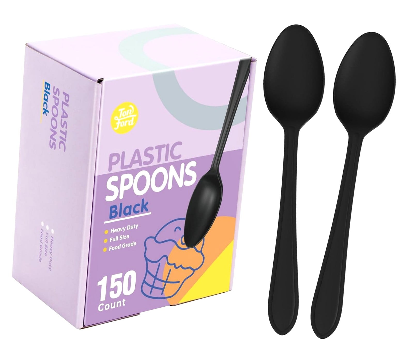 Hidove Plastic Spoons 150 Count, Cutlery for Parties, Picnics, and ...