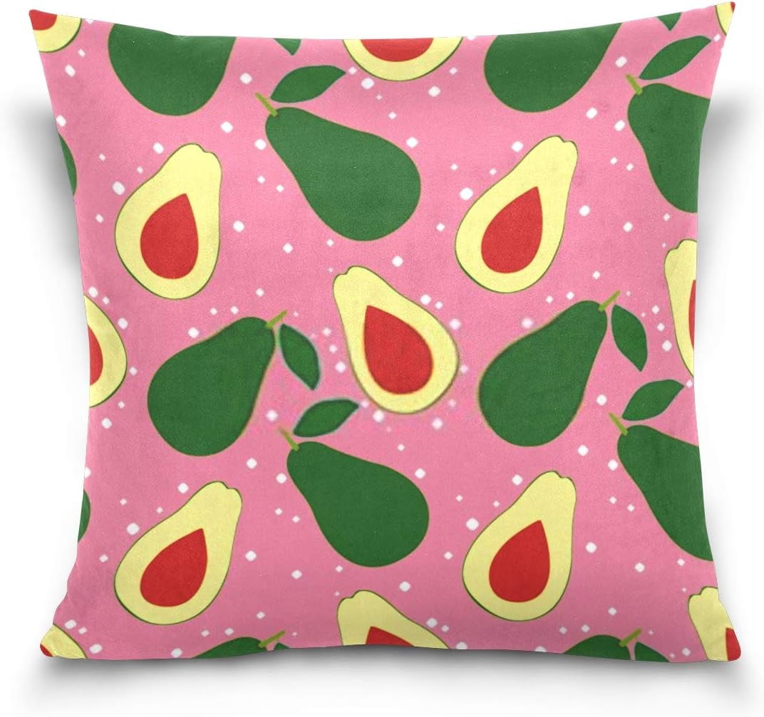 Hidove Polka Dot Avocados Velvet Oblong Lumbar Plush Throw Pillow Cover ...