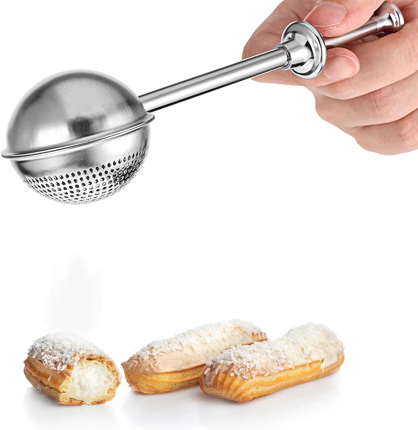 Hidove Powdered Sugar Shaker One-Handed Operation Flour Duster Ba ...