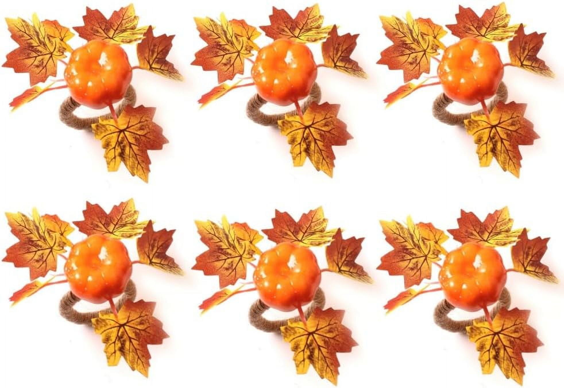 Hidove Pumkins Nkin s Set of 6,Thanksng Nkin Holder Berry Nkin Harvest Mle Fruit Pumpkin Nkin ...