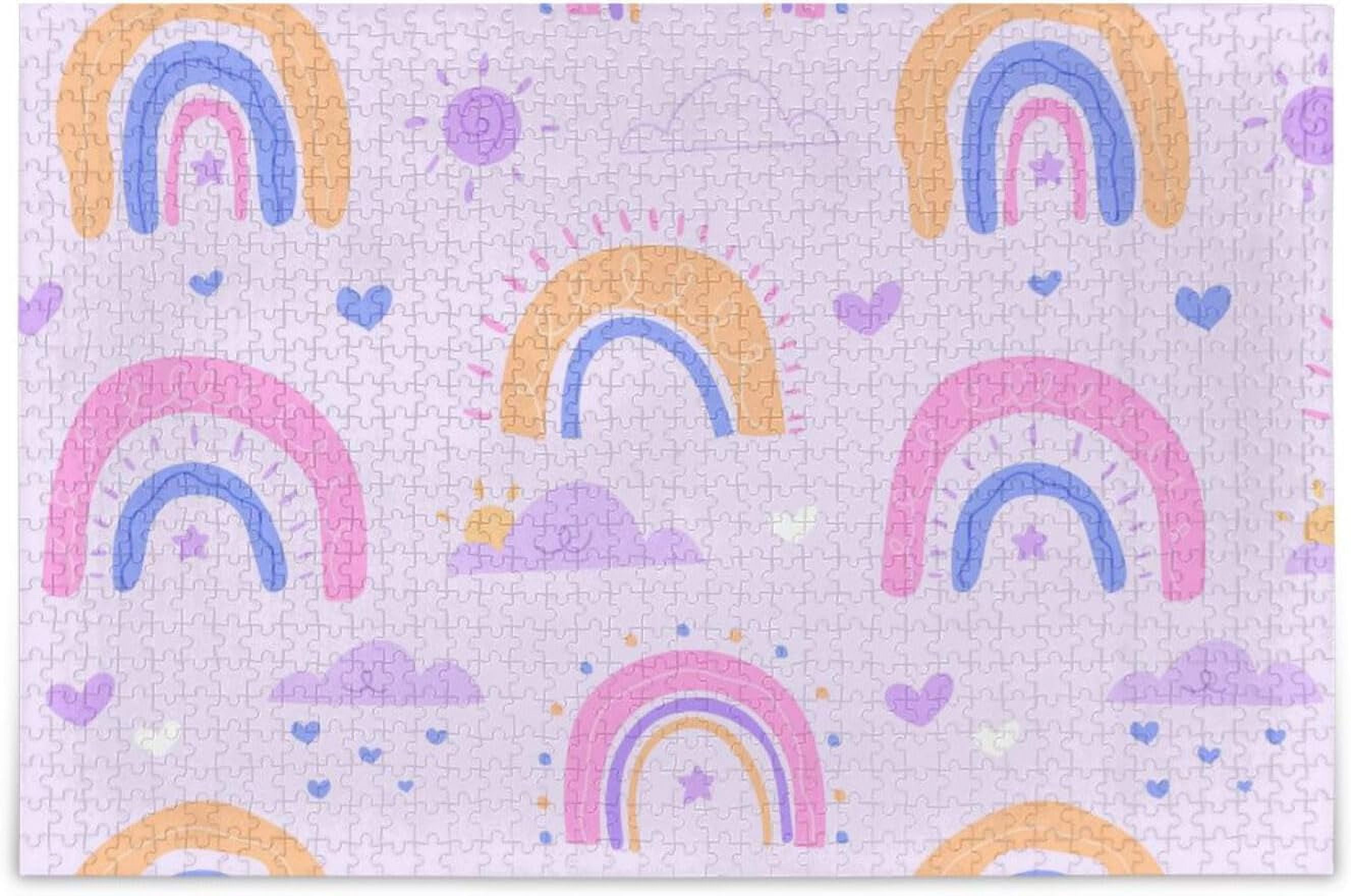 Hidove Rainbow Jigsaw Puzzle for Adults Teens Kids, 1000 Pieces Wooden ...