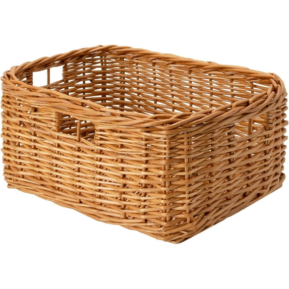 Hidove Rattan Basket, Large Baskets for Storage, Handwoven Basket ...