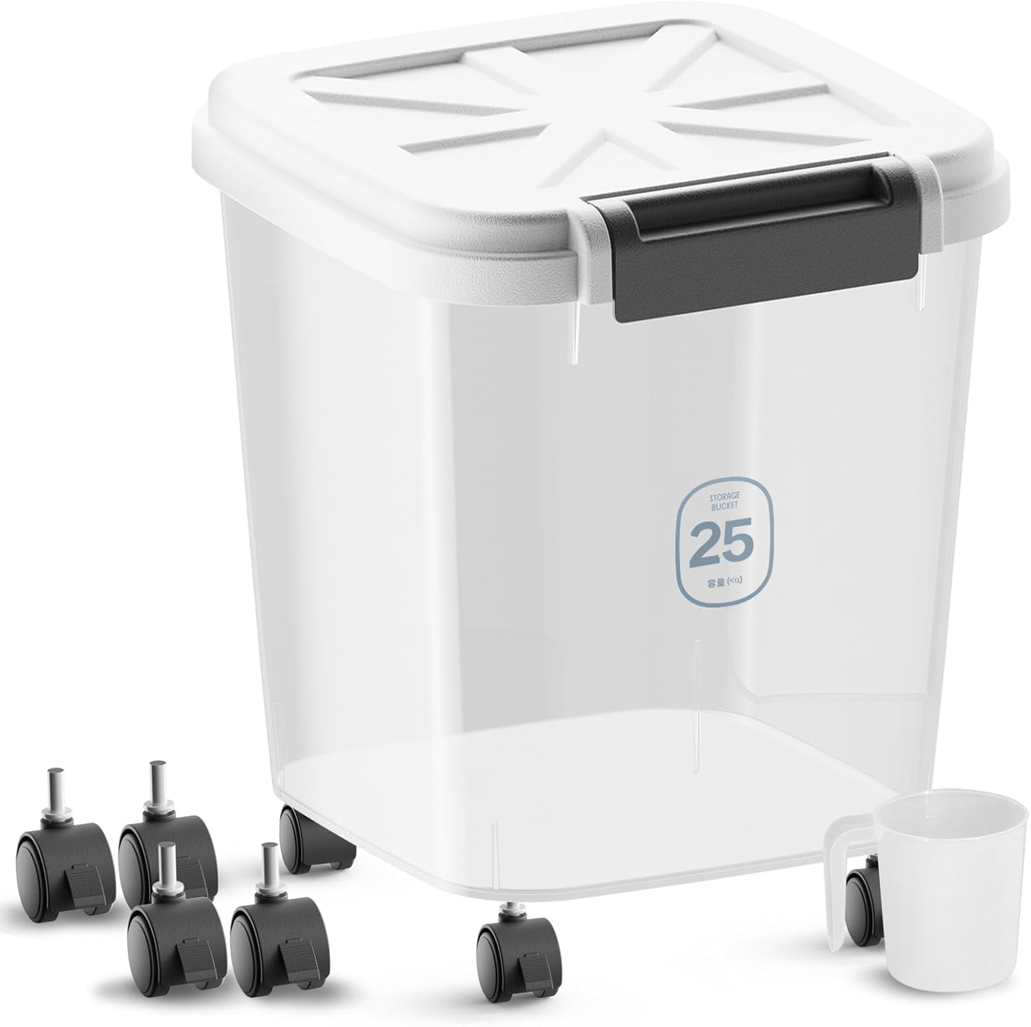 Hidove Re Dispenser - 50LBS/25KG/20Qt Re Container Food Cereal ...