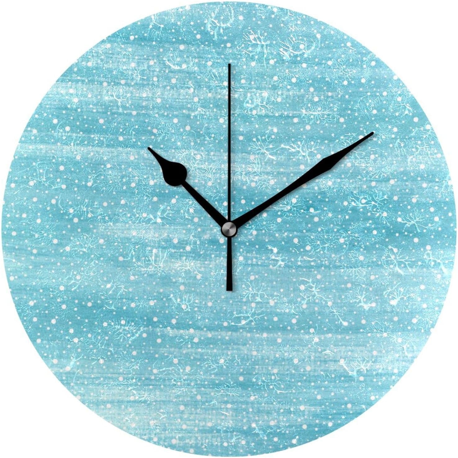 Hidove Round Digital Clock White Dot Creative Decorative Quiet Not ...