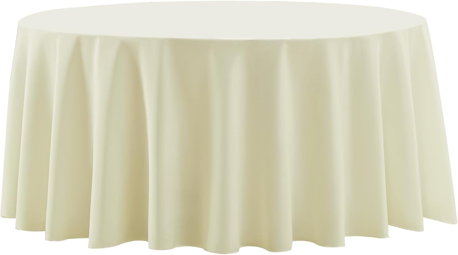 Hidove Round Tablecloth 120 In Tablecloth 2 Pa Ivory Table Cloths Wable ...
