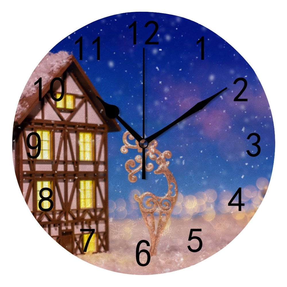 Hidove Round Wall Clock Home Decorative, Night light in the form of a ...