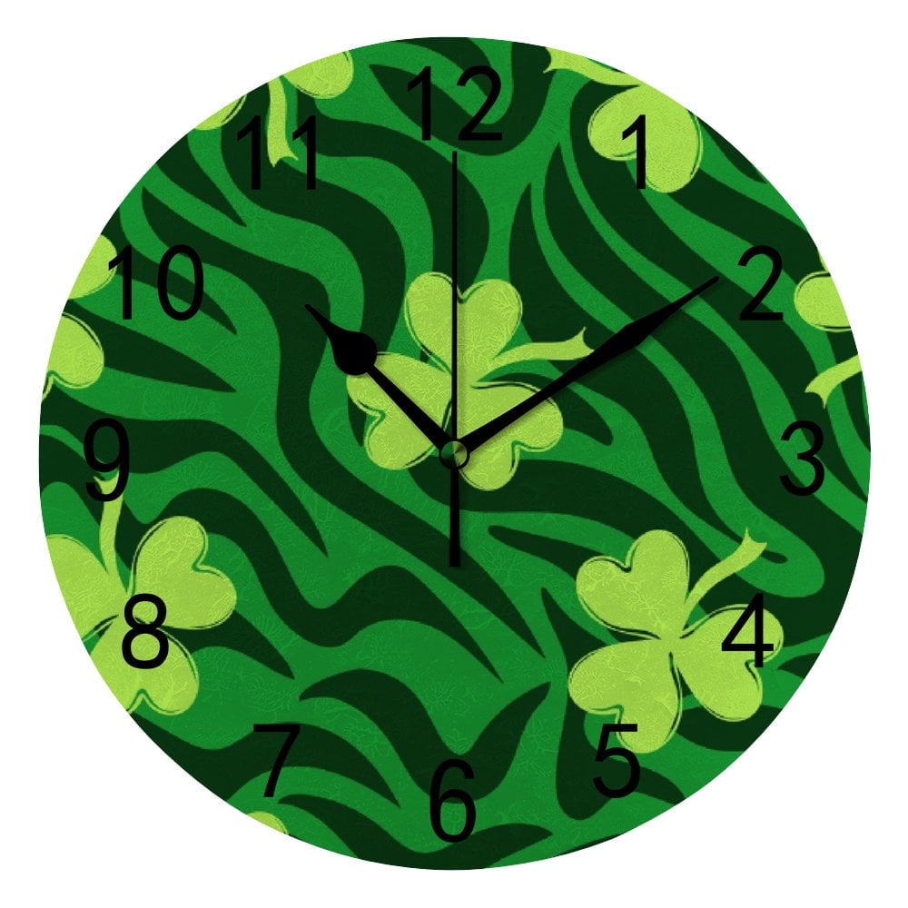 Hidove Round Wall Clock Home Decorative, Striped Zebra Skin Seamless ...