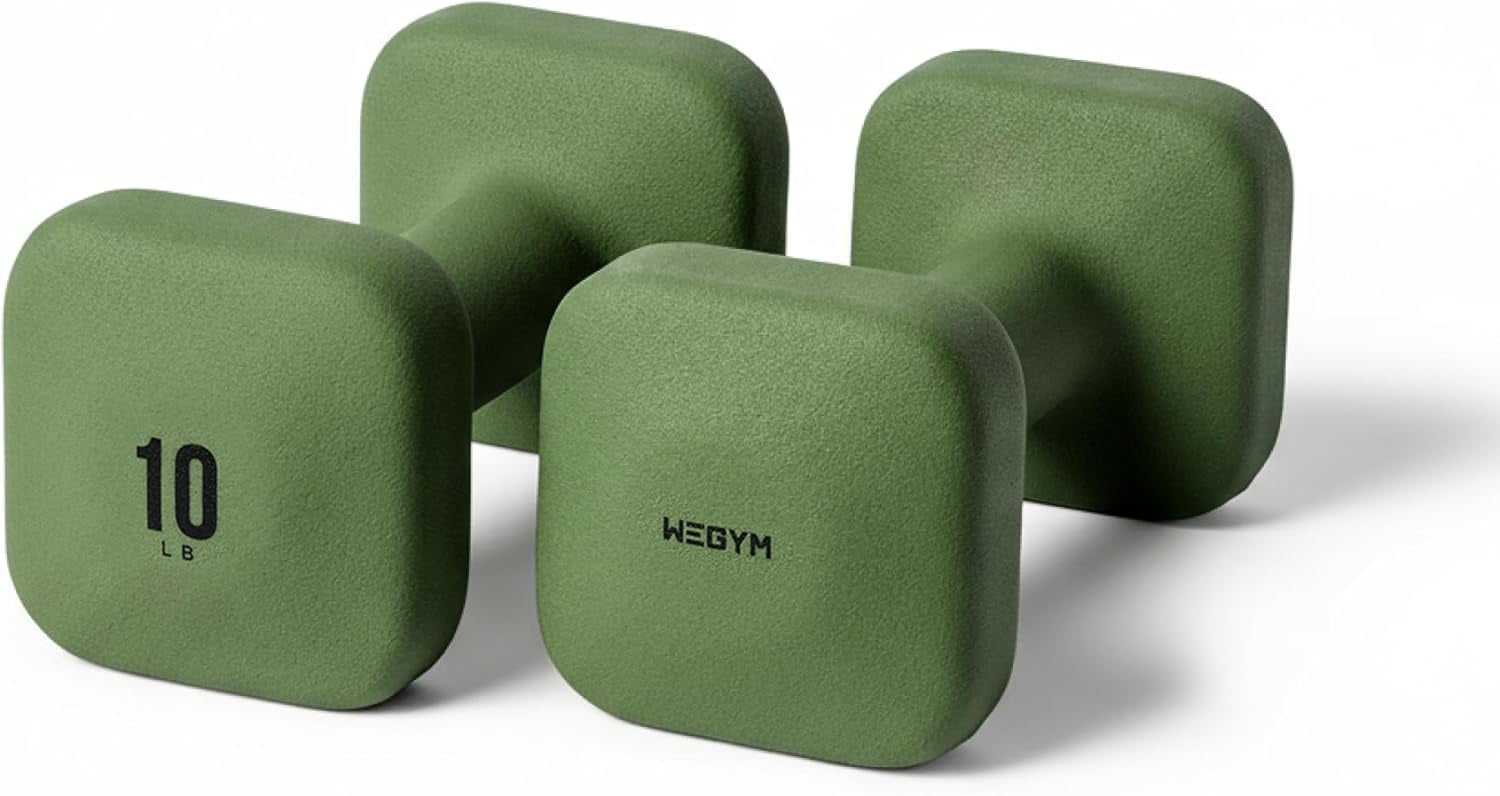 Hidove SafeGrip Square Dumbbells with Handles, Aesthetic Free Weights ...