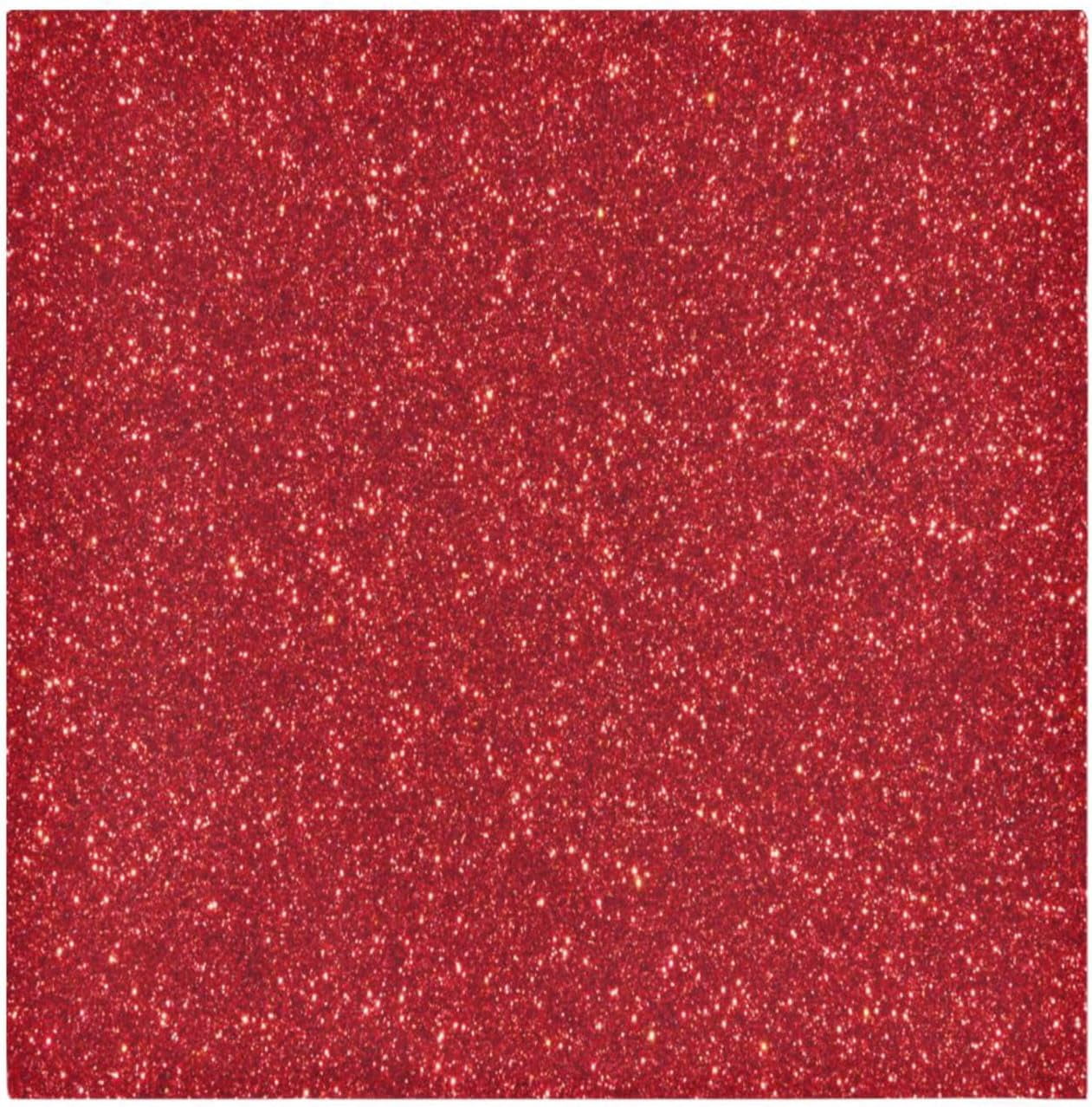 Hidove Set of 1 Bright Red Glitter Texture Satin Napkin Square 20 ...