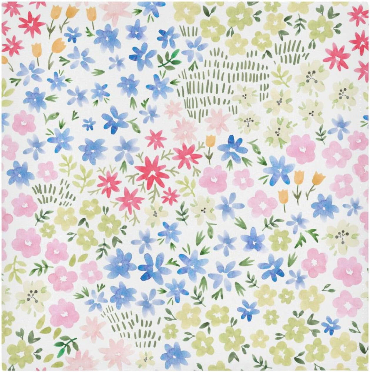 Hidove Set of 1 Colorful Floral Satin Napkin Square 20 Inches Table ...