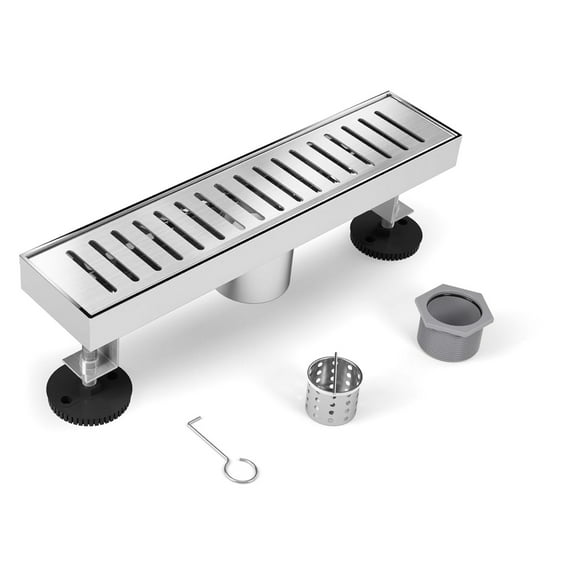 Hidove Shower Drain Steel for Bathroom: Brushed Nickel Linear Shower ...