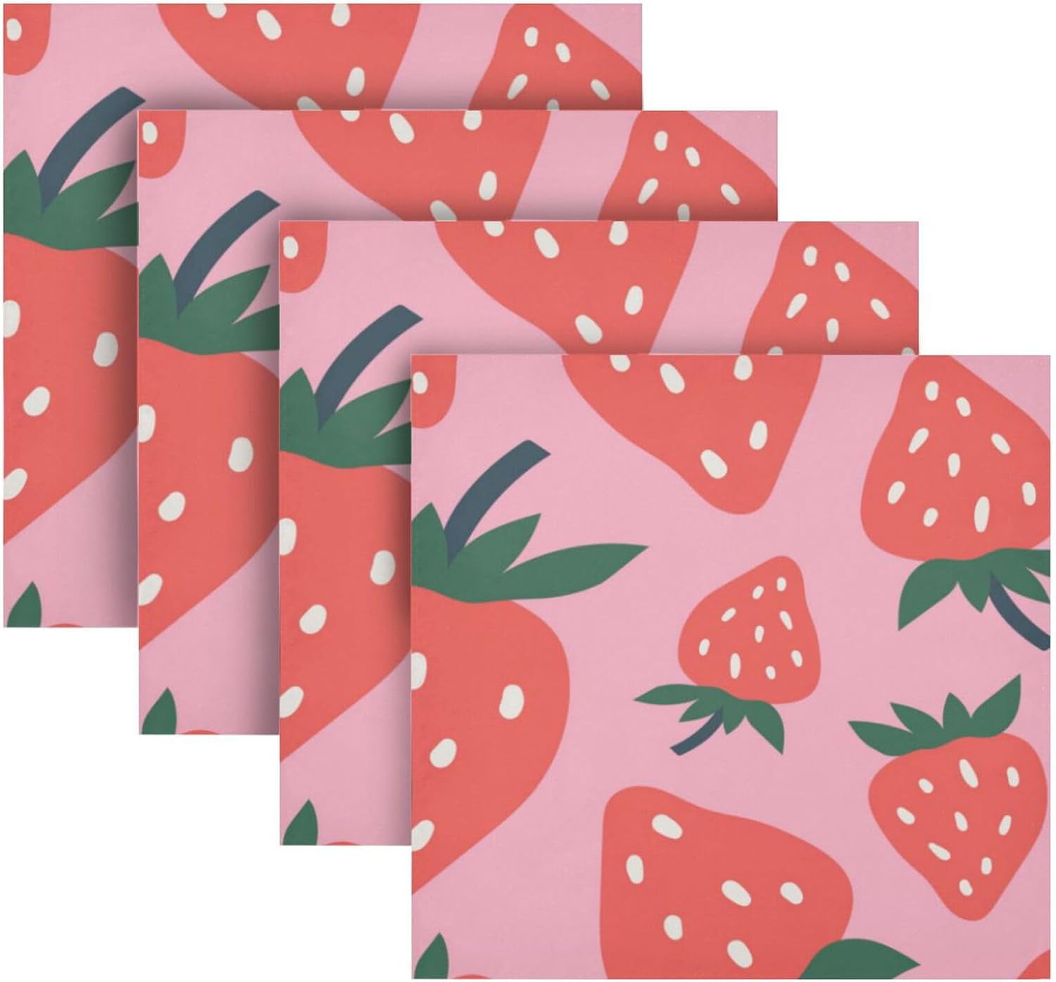 Hidove Soft Reusable Satin Table Decorative Napkins,20x20InX4 PCSZebra ...