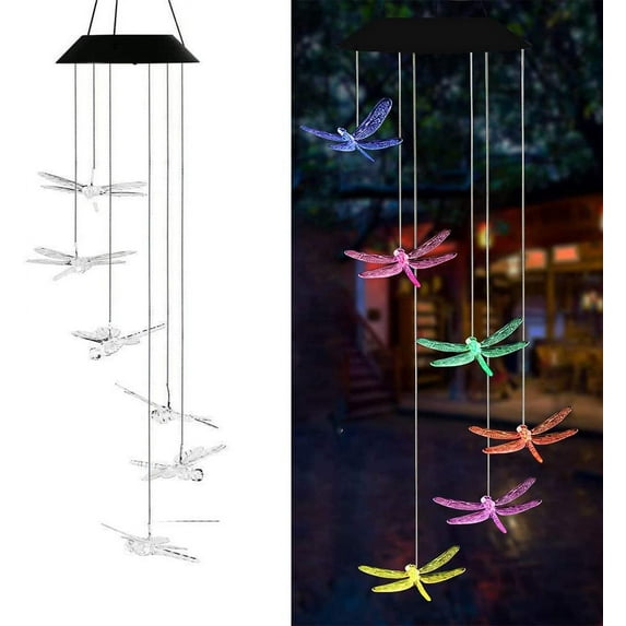 Hidove Solar Lantern, Color-Changing Solar Mobile Wind Chime Solar ...