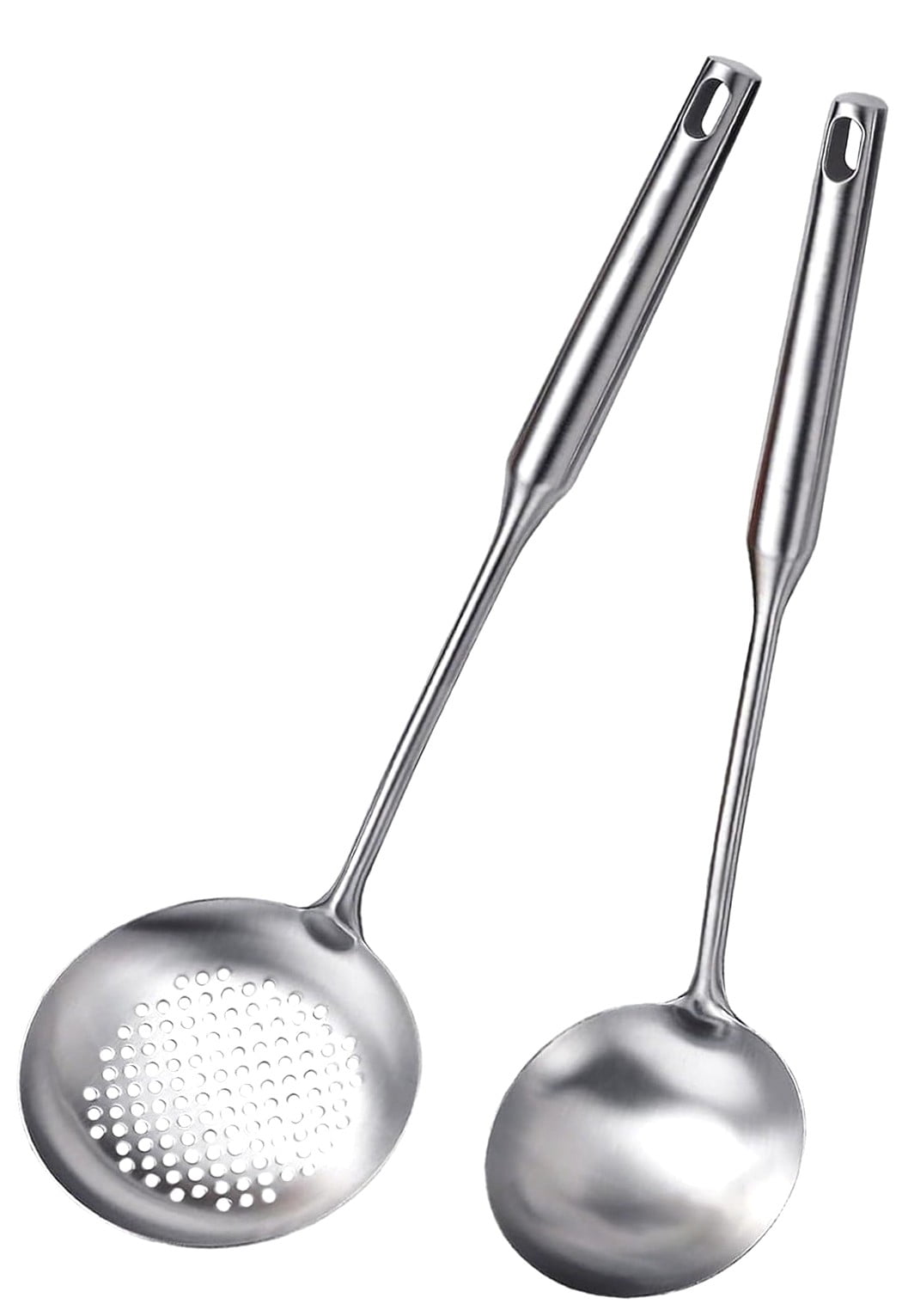Hidove Soup Ladle and Slotted Spoon Set of 2, 316 Steel Kitchen Ladles ...