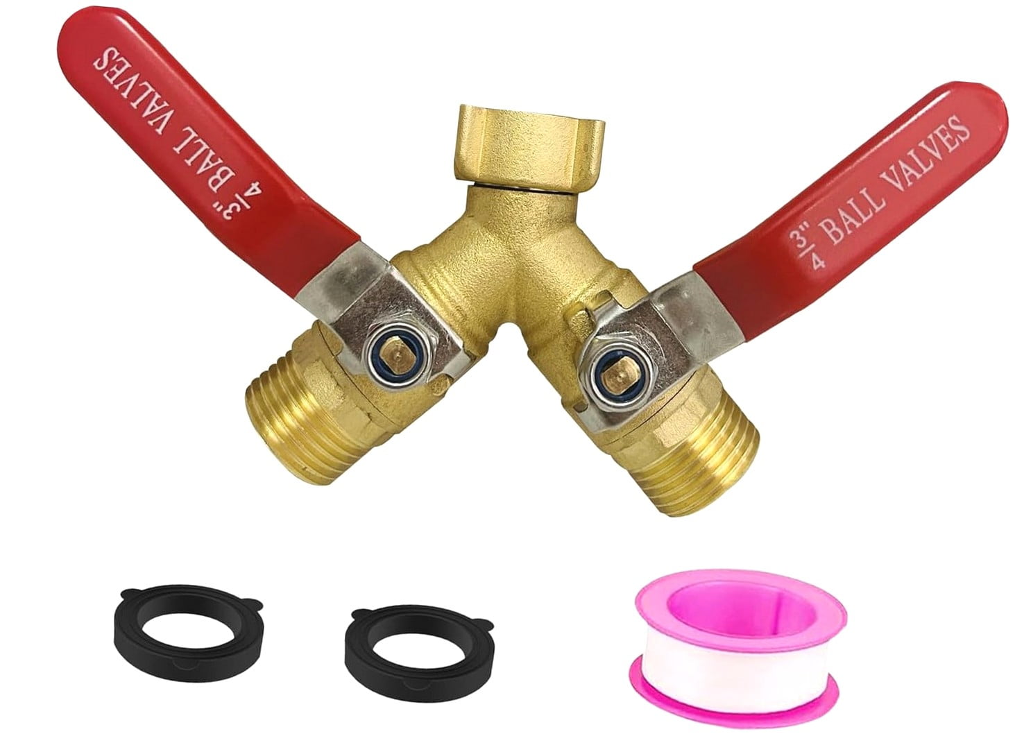 Hidove Splitter, 2 Way Hose Splitter with Steel Long Handle, Spigot ...