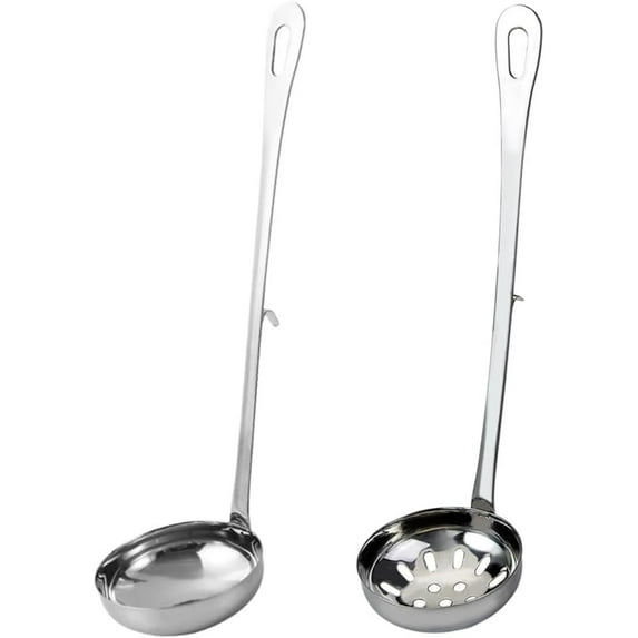 Hidove Steel Hot Pot Spoon and Colander with Long Handle Kitchen ...