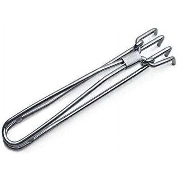 Hidove Steel Wire Tongs, Kitchen Tongs, Silver, 9.5 1.5 2 Inches ...
