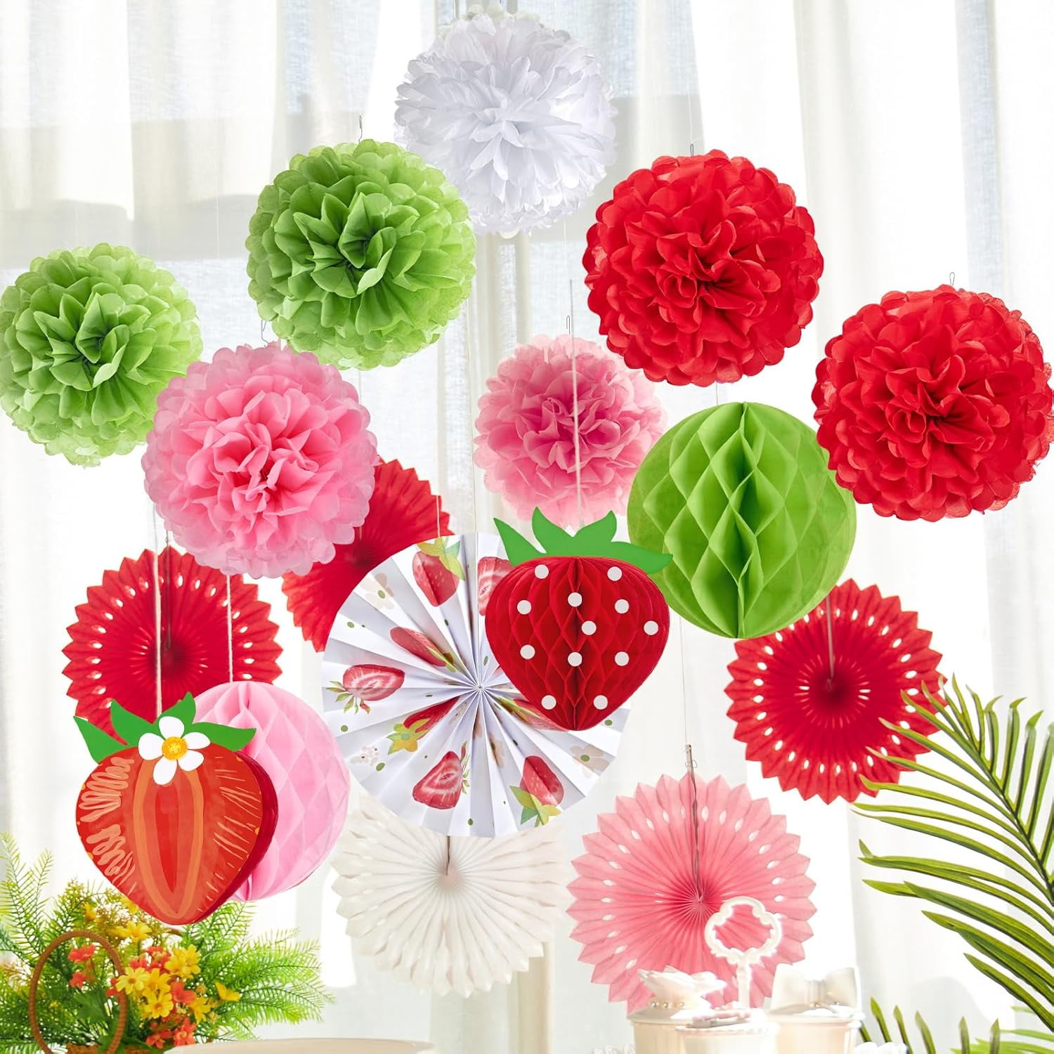 Hidove Strawberry Birthday Decorations, Strawberry rst Birthday cor ...