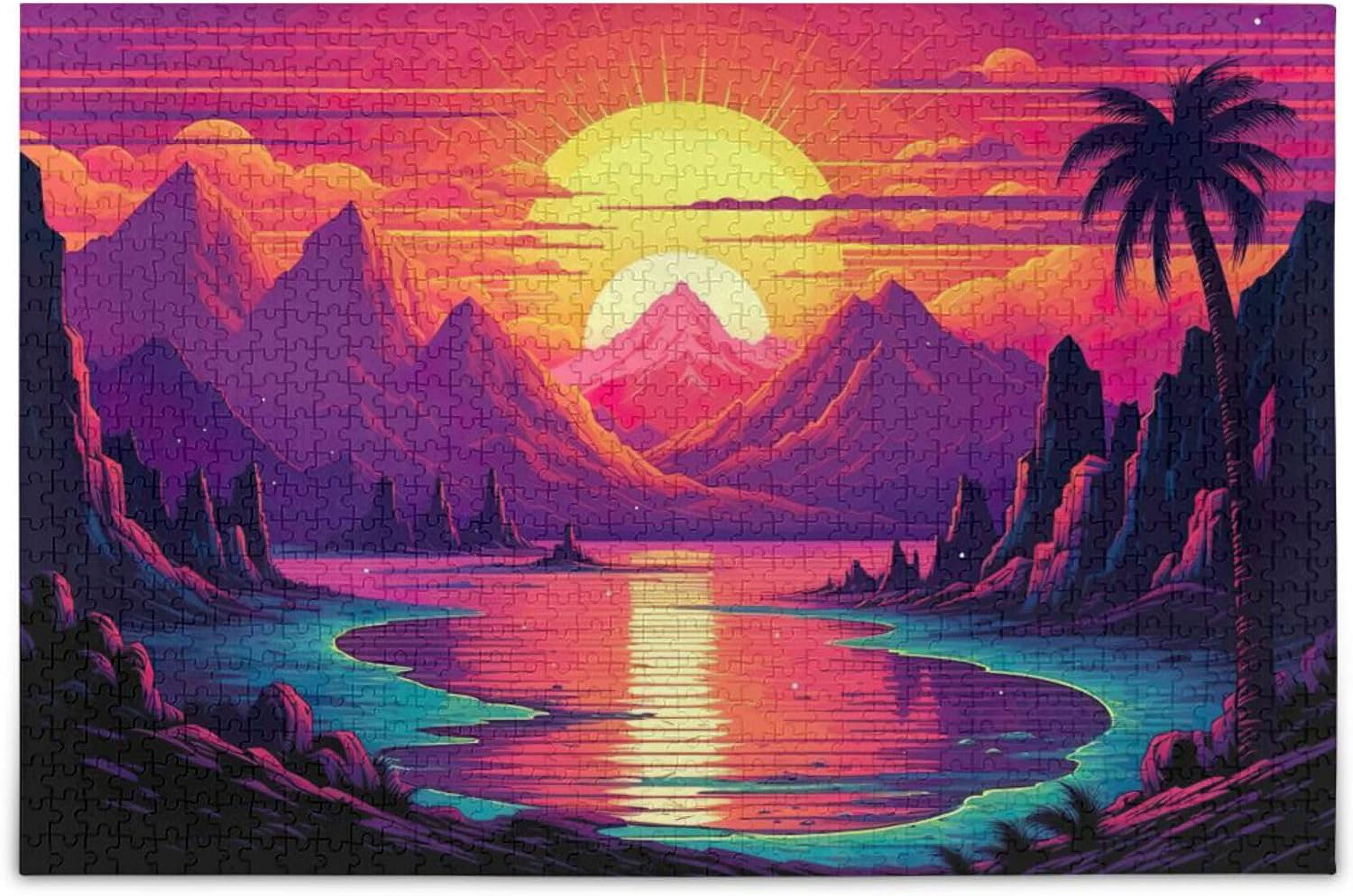 Hidove Sunset Beach View Puzzle for Children Adult 1000 Piece Jigsaw ...