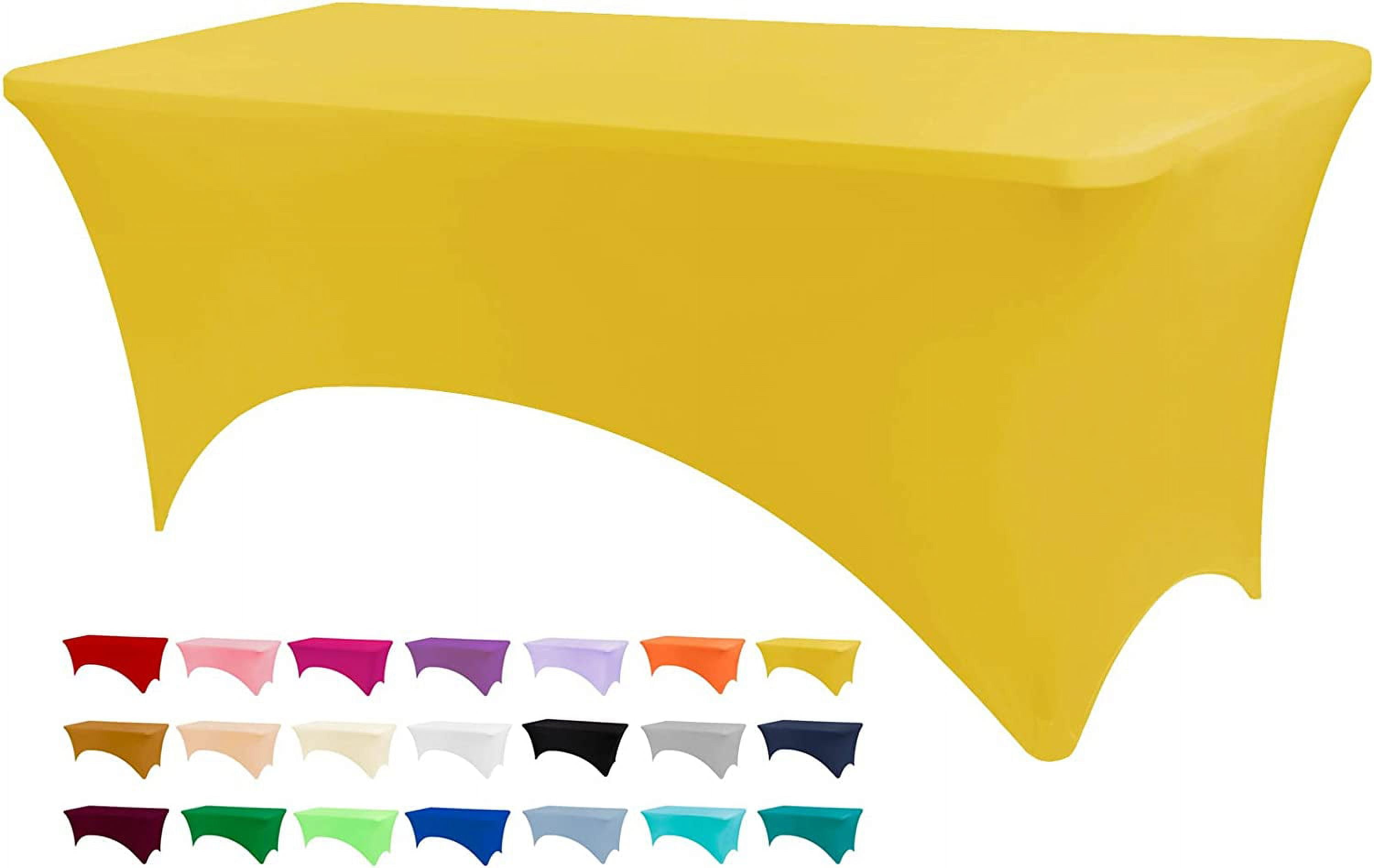 Hidove Table Covers for 6 Foot Tables, Yellow Wable and Wrinkle Rnt ...
