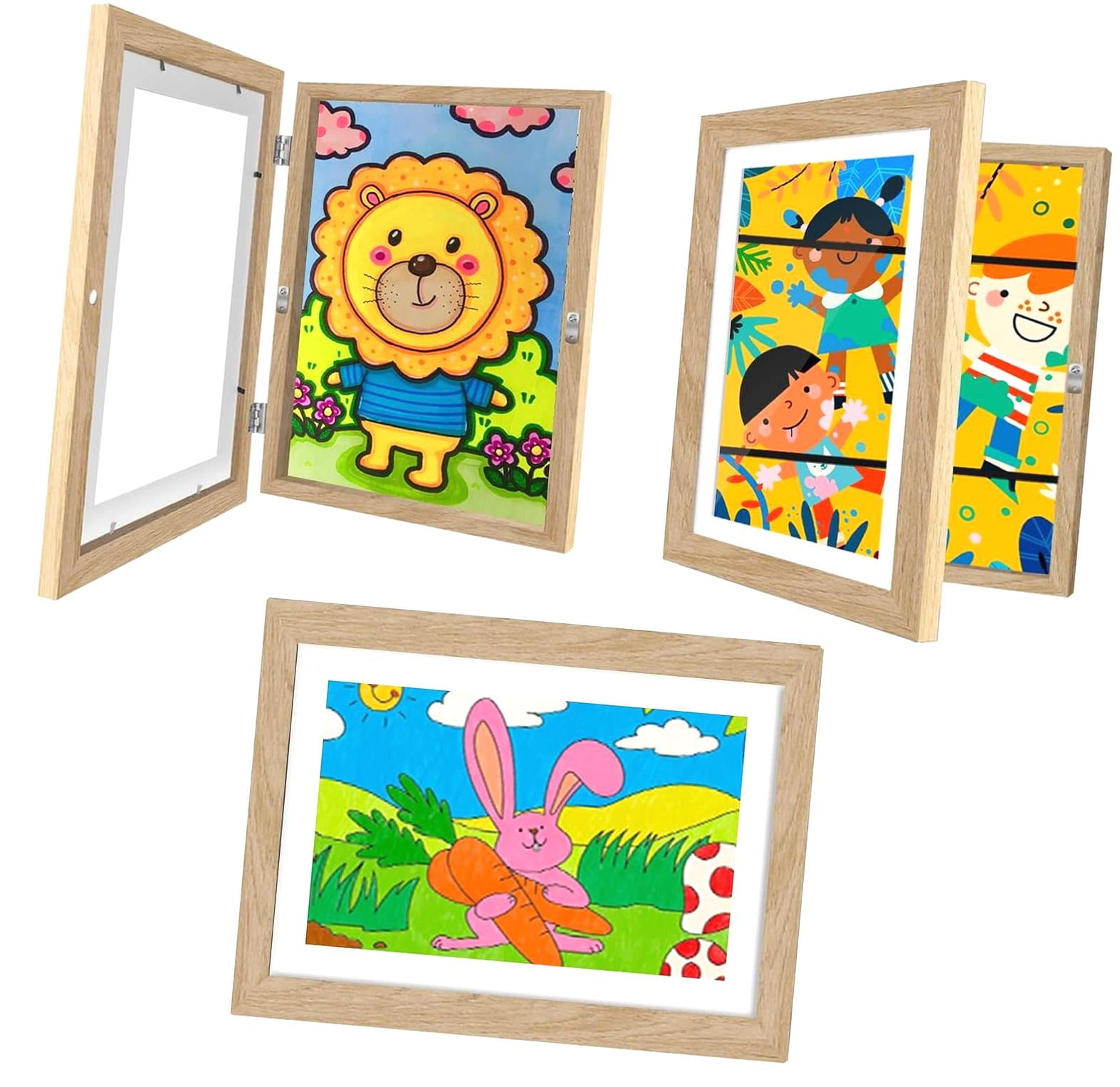 Hidove Triple Artwork Frame Set, 10x12.5 Inches, Front-Opening Design ...