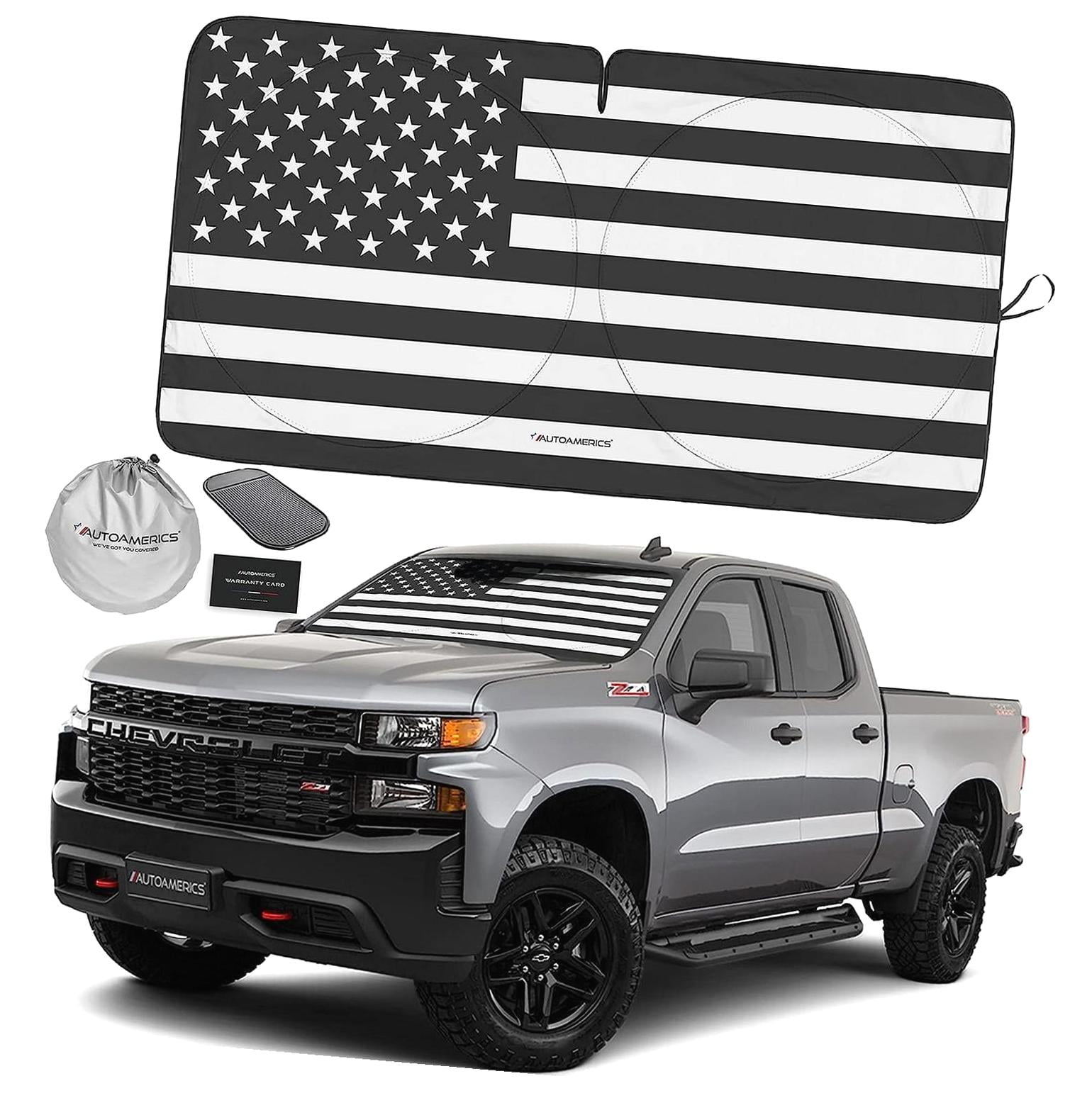 Hidove Truck Windshield Sun Shade with Storage Pouch & Anti- Dashboard ...