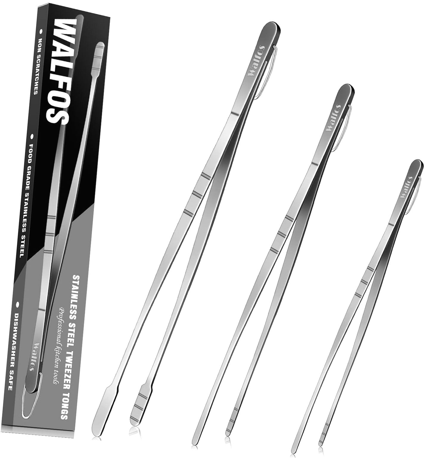 Hidove Tweezer Tongs for Cooking, Kitchen Tweezers Steel Pasta Tweezers ...
