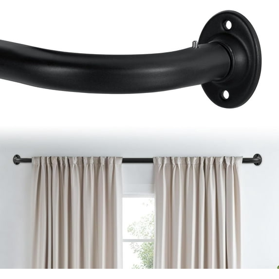 Hidove VERSAILTEX Wrap Around Curtain Rod 18.5 to 43.5 Inch, 3/4 Inch ...