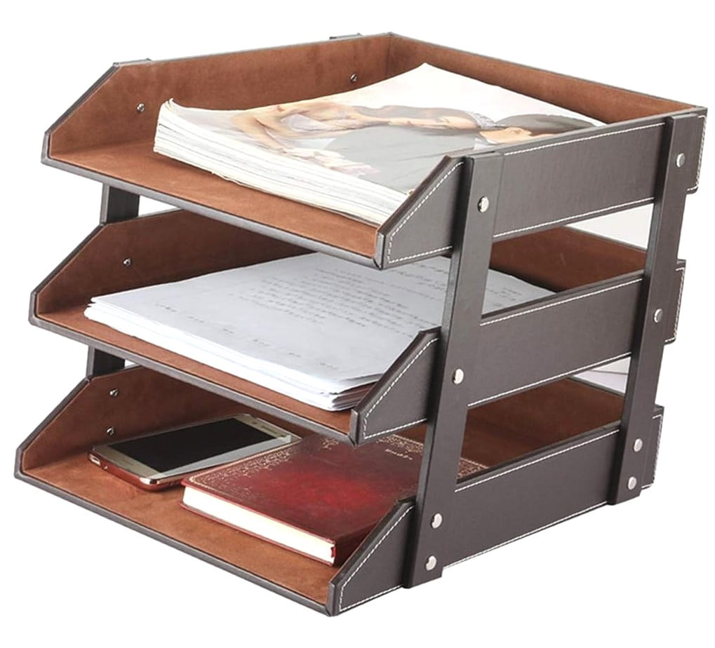 Hidove Very Sturdy 3 Tier Desk File Rack for Office Supplies/Stationery ...