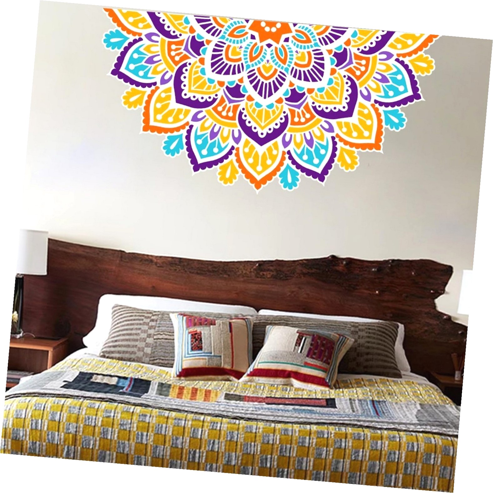 Hidove Wall Sticker, Deepavali Rangoli Namaste Vinyl, Removable ...
