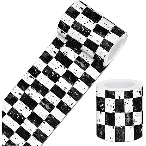 Hidove Wallpaper Border and Stick Wall Grunge Checkered Tile Design ...