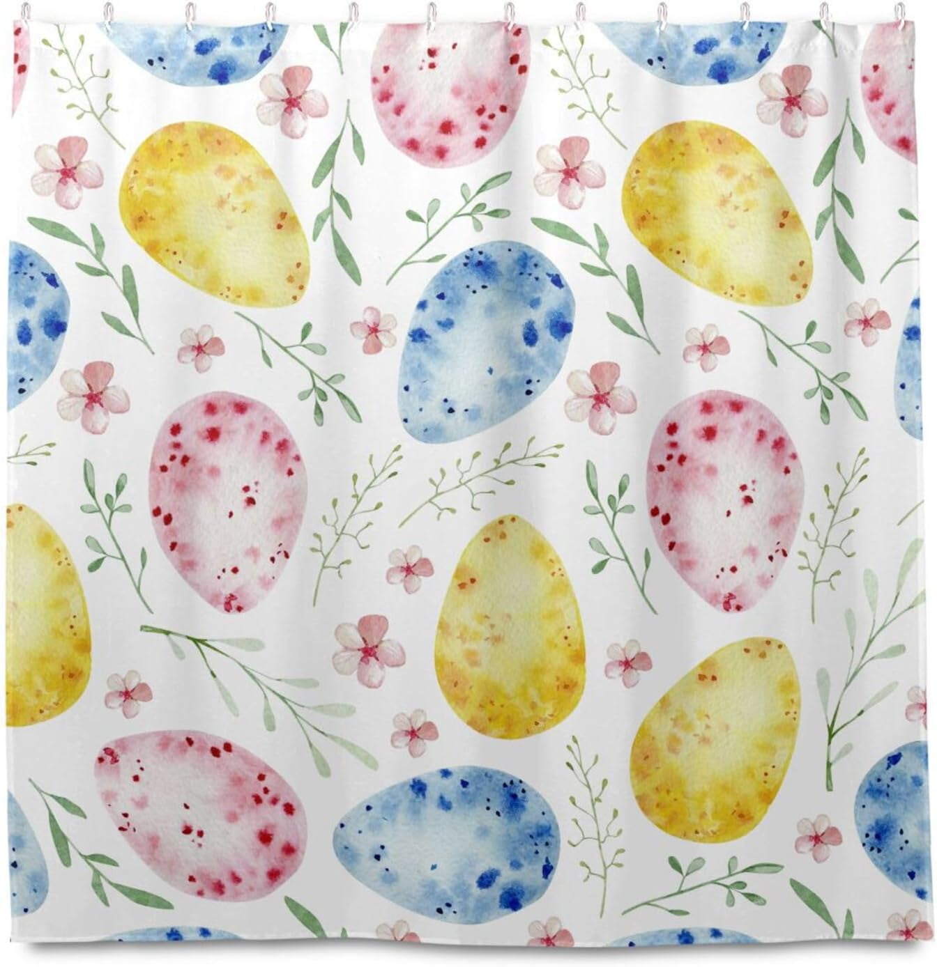 Hidove Watercolor Easter Egg Shower Curtain - 72x72 Inch Waterproof ...
