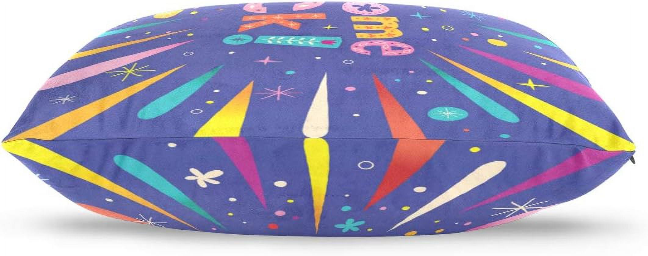 Hidove Welcome Back with Burst Explosion Velvet Oblong Lumbar Plush ...