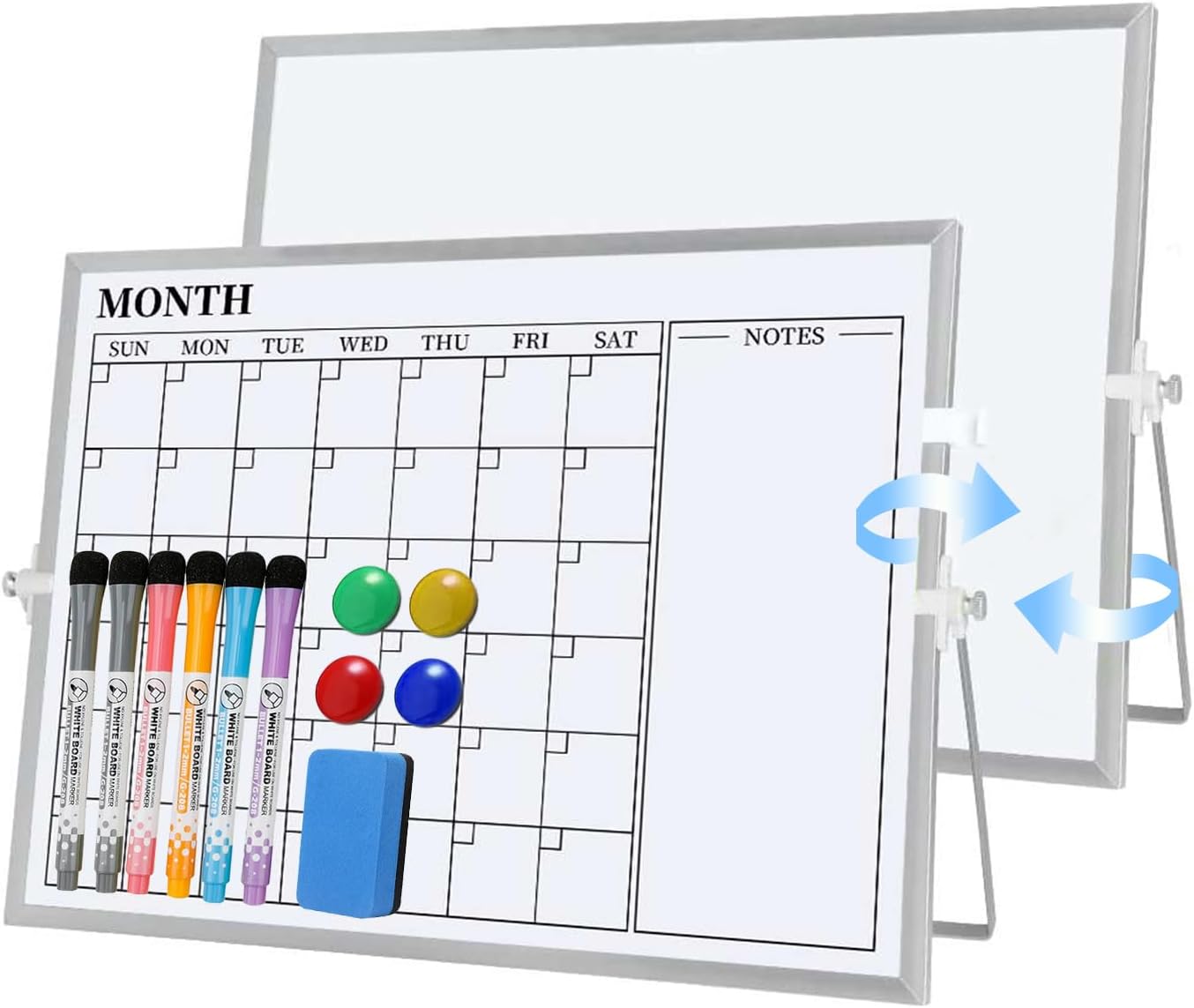Hidove Whiteboard, 16 12 inches Double-Sided Monthly Whiteboard ...