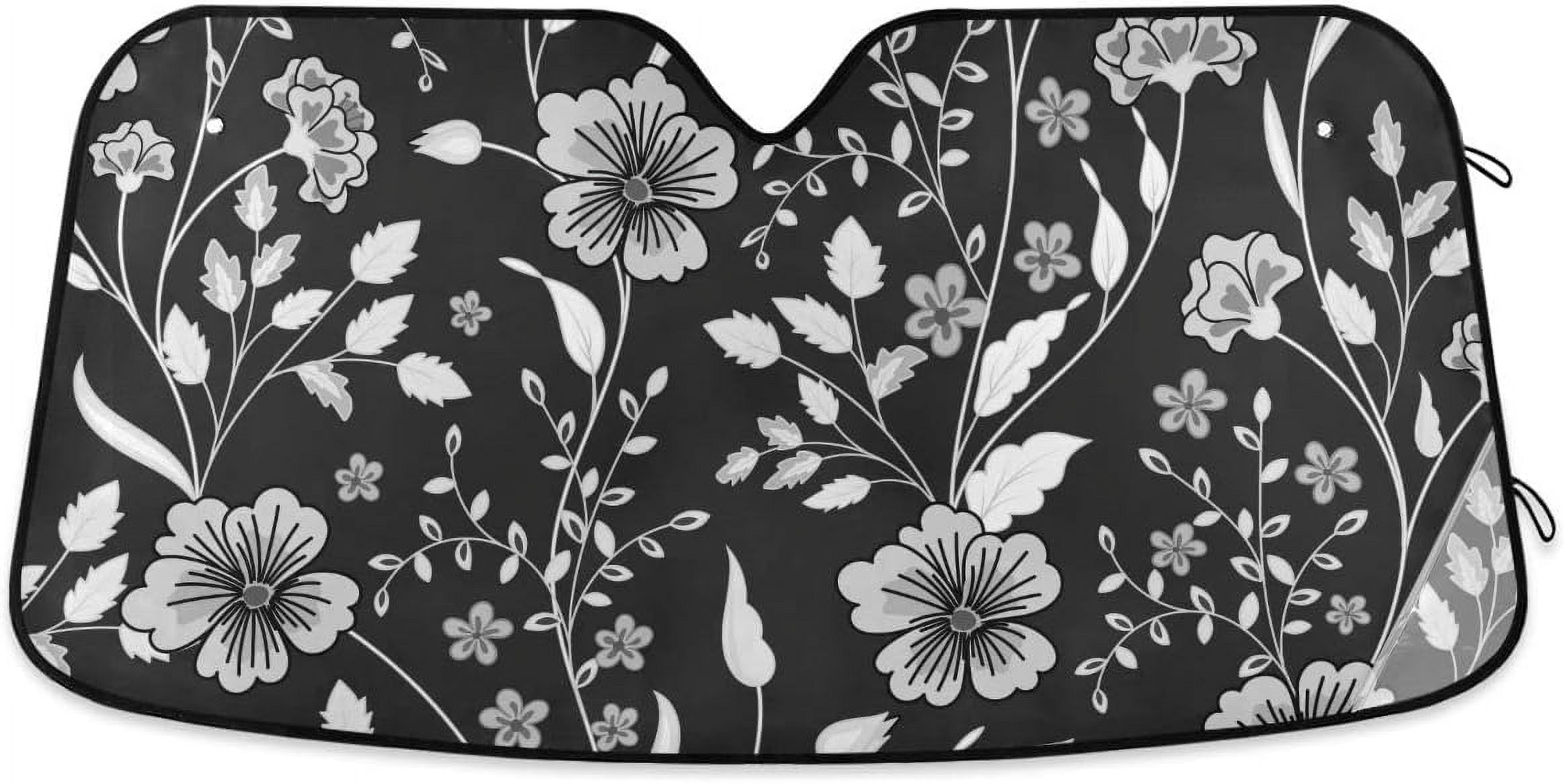 Hidove Wildflowers Front Windshield Sun Shade Folding Sun Shield Shade ...