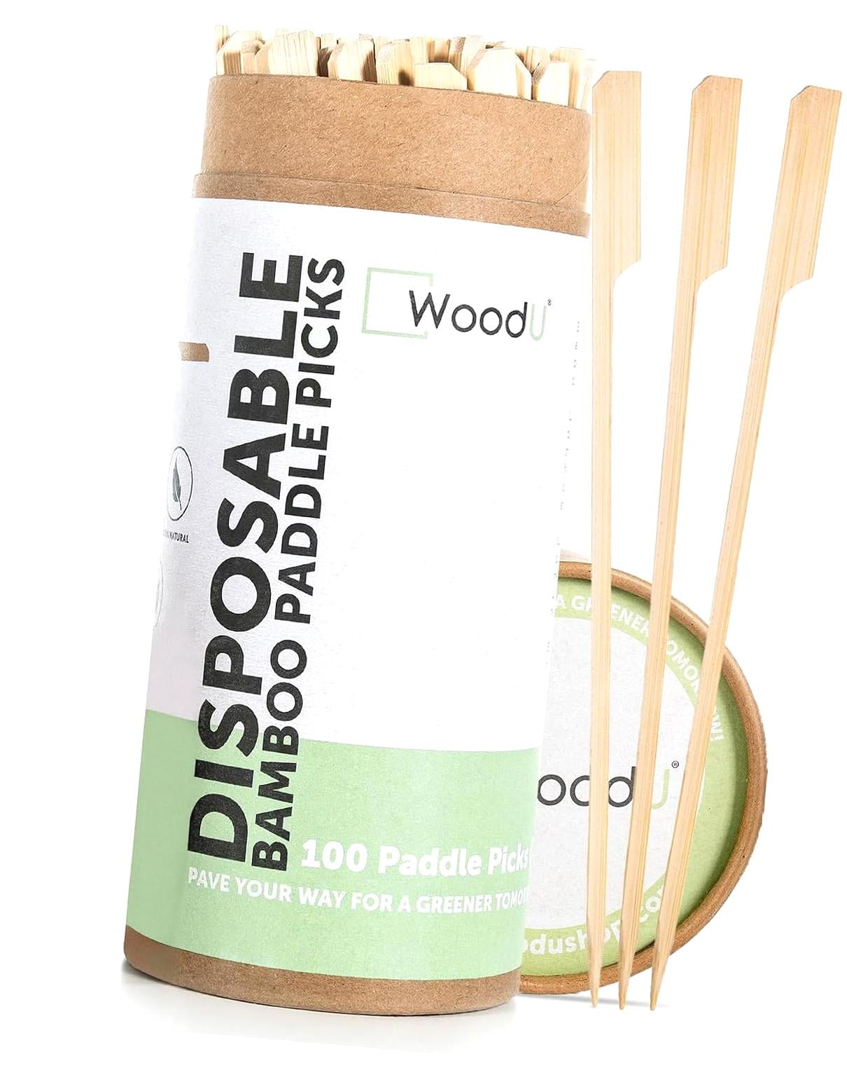 Hidove Wooden Skewers Paddle Picks - 7 Inch 100 Pieces Toothpicks For ...