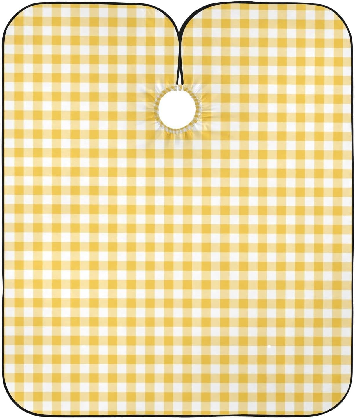 Hidove Yellow Plaid Waterproof Barber Cape for Men Adjustable Neck Size ...