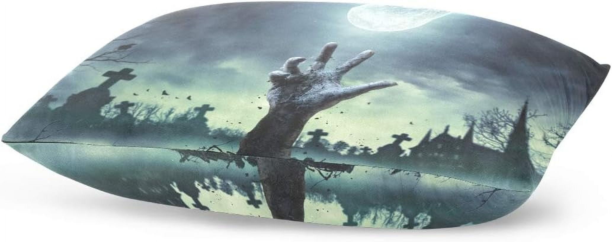 Hidove Zombie Hand Rising Out of Grave Velvet Oblong Lumbar Plush Throw ...